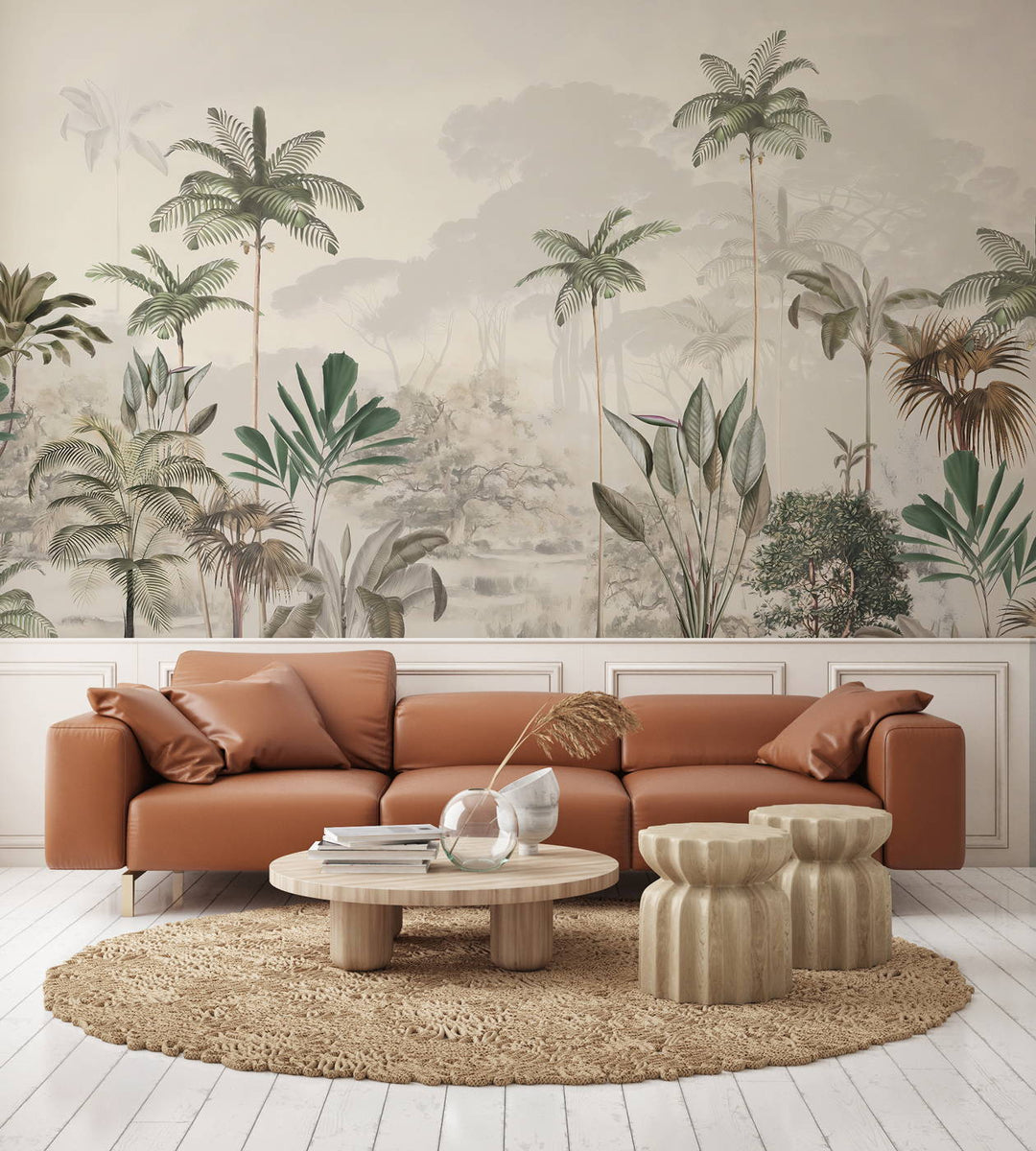 Comment décorer un grand mur de salon avec du papier peint ? - Déco ...