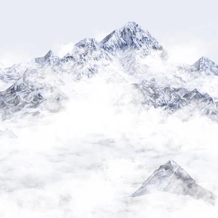 Mount Everest blue wallpaper - Muralconcept