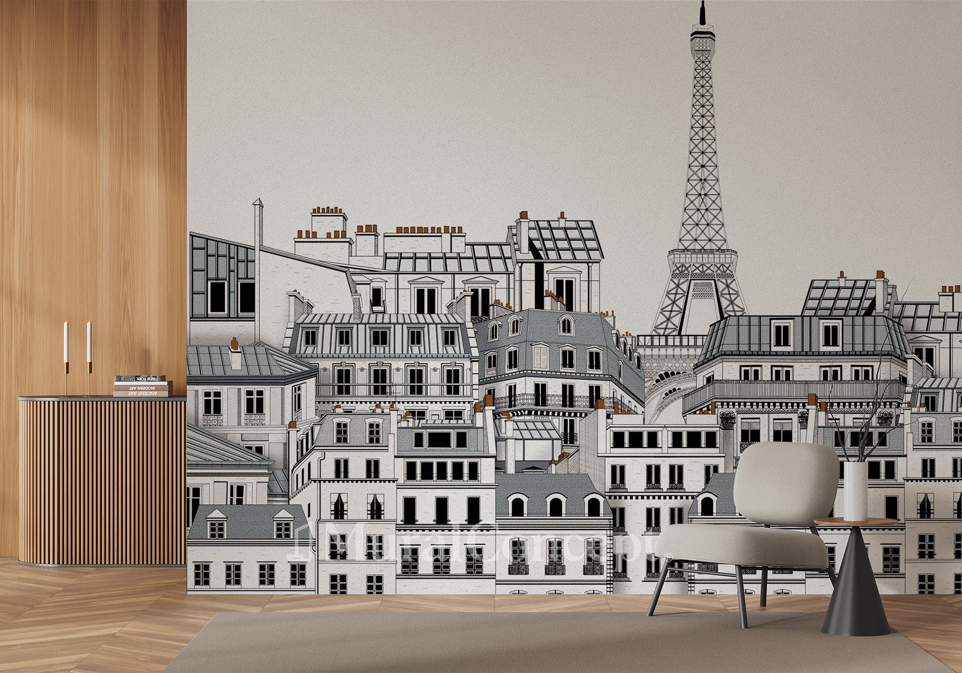Papier peint Français les toits Parisiens - Muralconcept